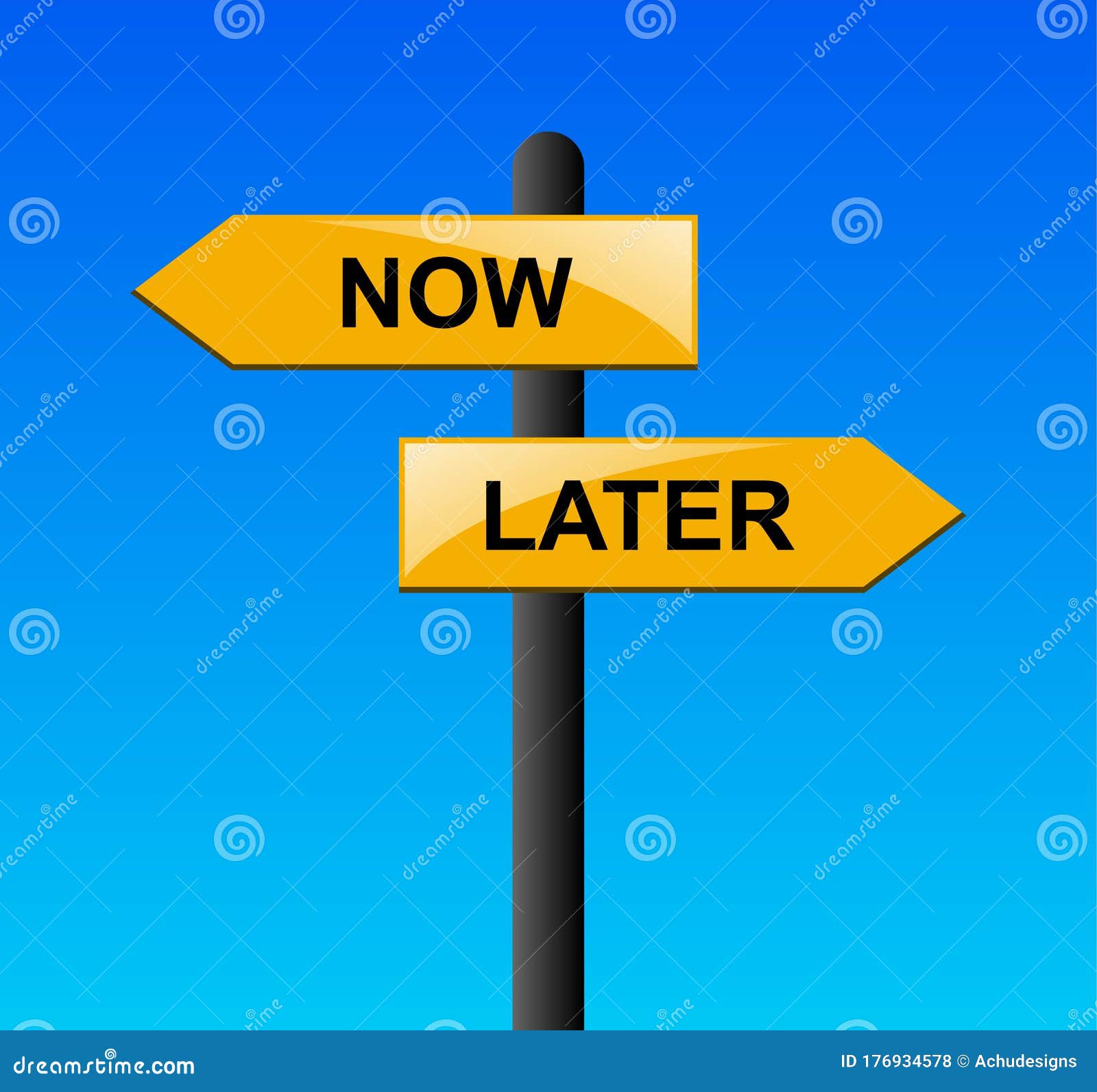Now later signposts stock vector. Illustration of inquiry - 176934578