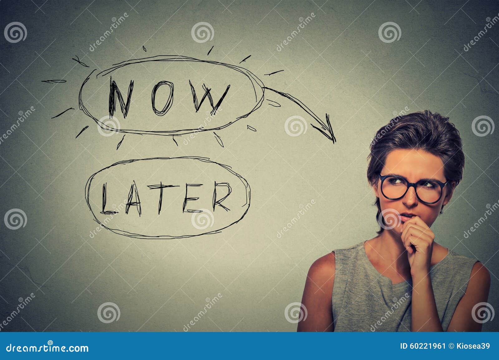 Now or later stock image. Image of hesitation, hesitate - 60221961