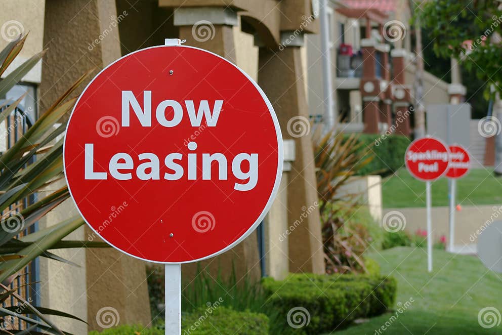 Now Leasing Sign stock image. Image of condominium, rent - 2681429