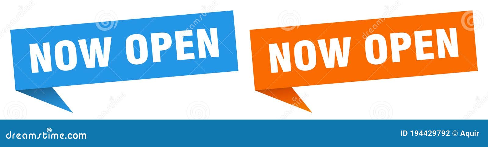 Now Open Banner. Now Open Speech Bubble Label Set Stock Vector ...