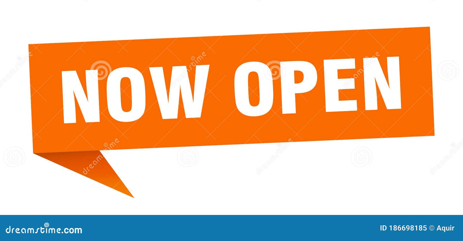 Orange Now Open Now Open Label Sign Speech Bubble Sticker Band Banner ...