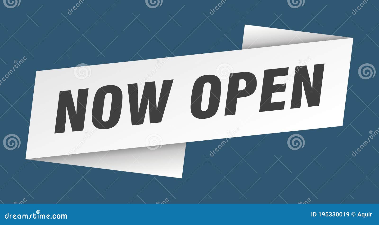 Now Open Banner Template. Ribbon Label Sign. Sticker Stock Vector ...