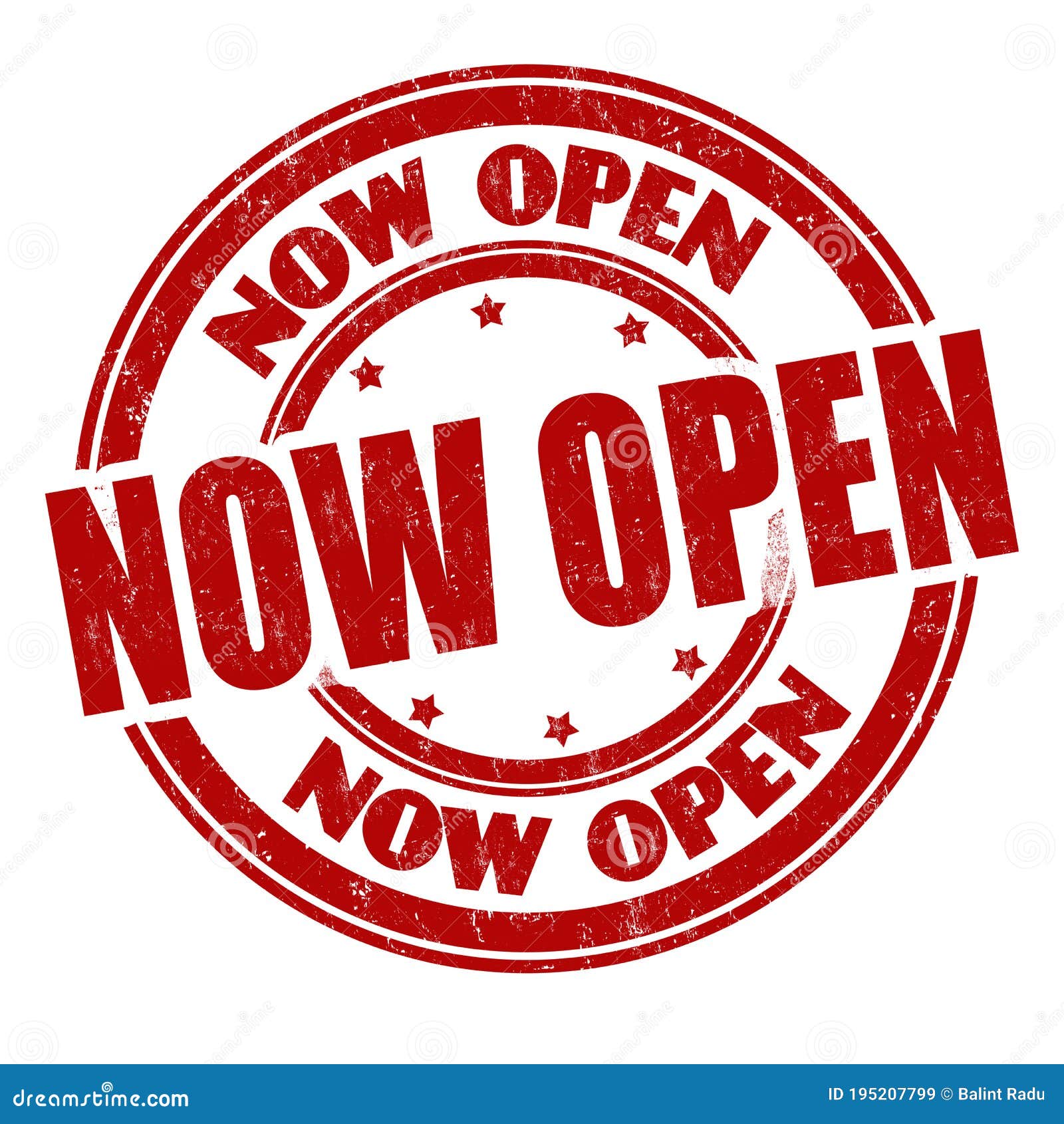 Now open sign or stamp stock vector. Illustration of icon - 195207799