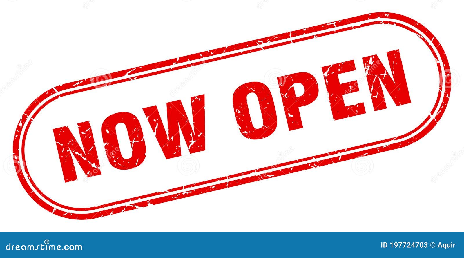 Now Open Stamp. Rounded Grunge Textured Sign. Label Stock Vector ...