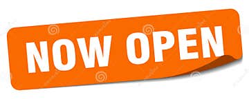 Now Open Sticker. Now Open Label Stock Vector - Illustration of label ...