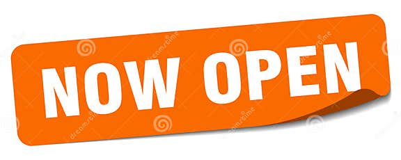 Now Open Sticker. Now Open Label Stock Vector - Illustration of label ...