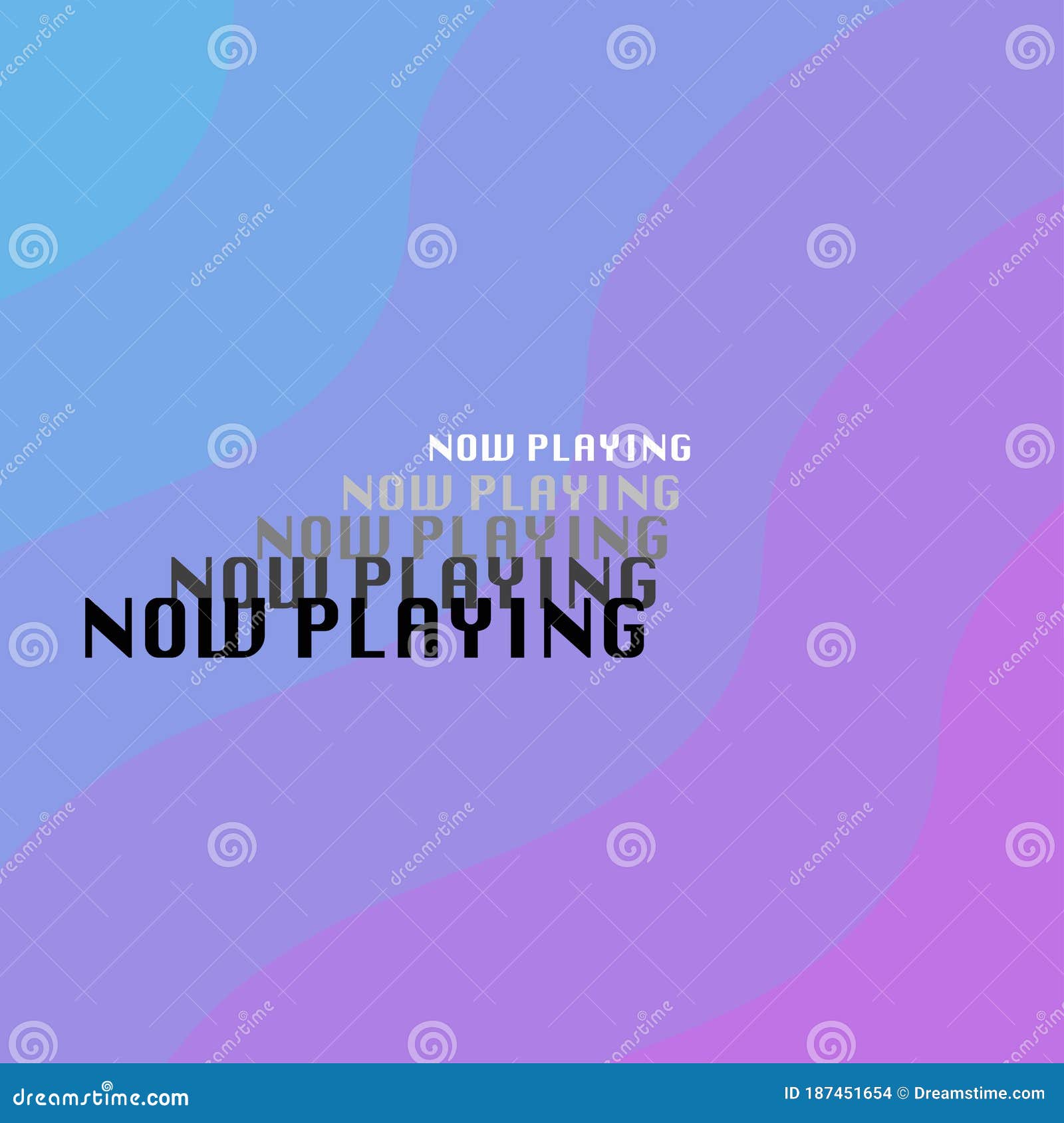 Now playing stock vector. Illustration of blurs, wave - 187451654