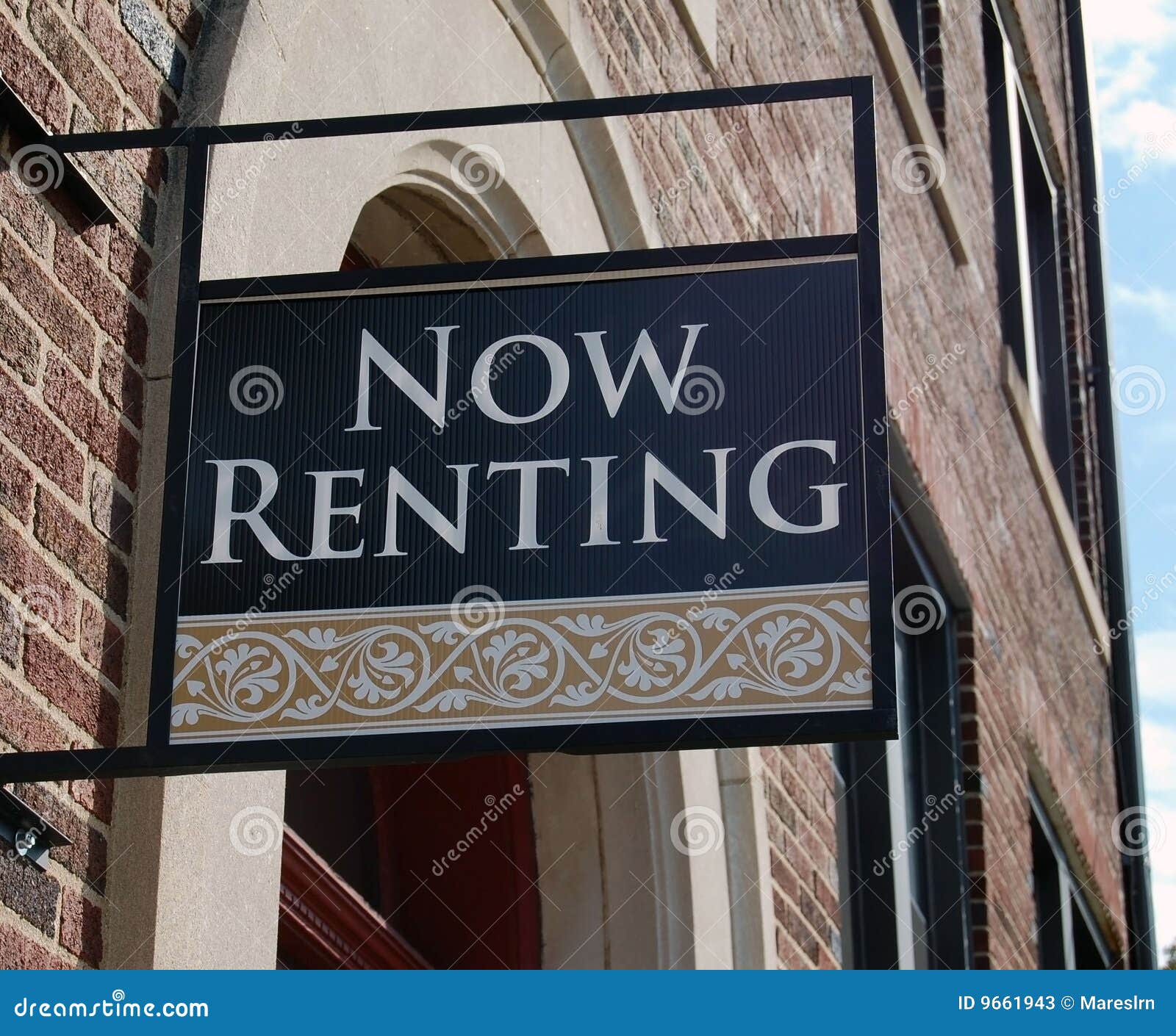 Now Renting sign stock image. Image of offer, advertise - 9661943