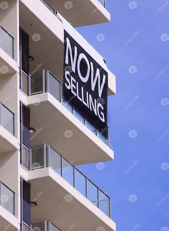 Now Selling sign stock image. Image of high, construction - 26143141