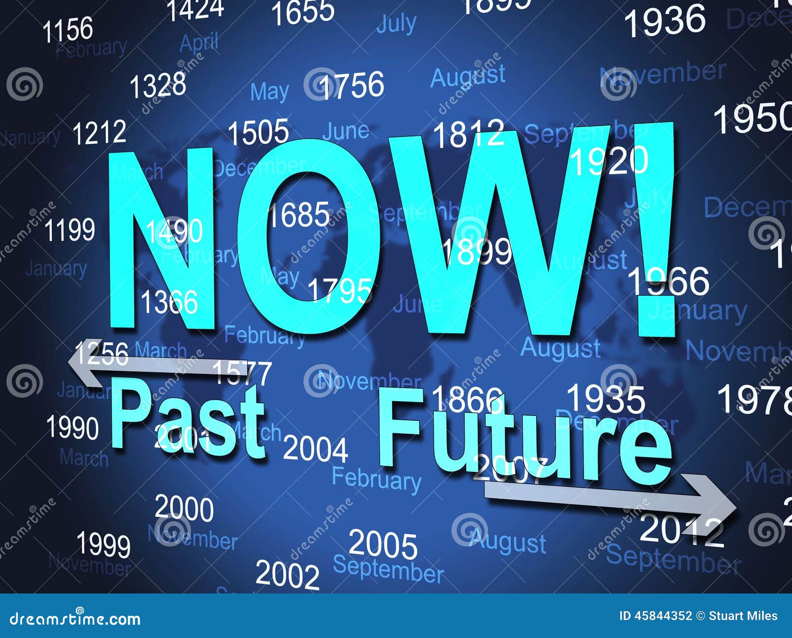 Now Time Shows at the Moment and Earlier Stock Illustration ...