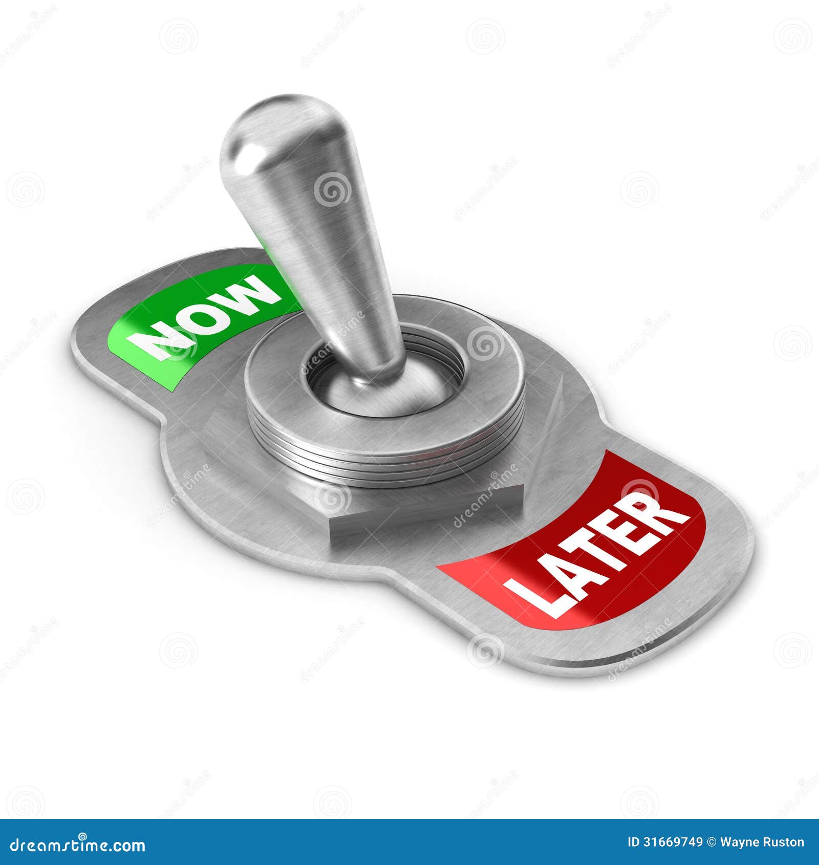 Now Not Later Vector Illustration | CartoonDealer.com #43332736