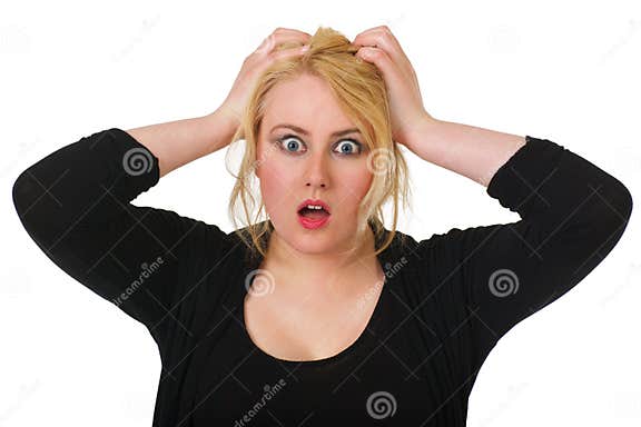 Now what! stock image. Image of affright, white, scare - 25538745