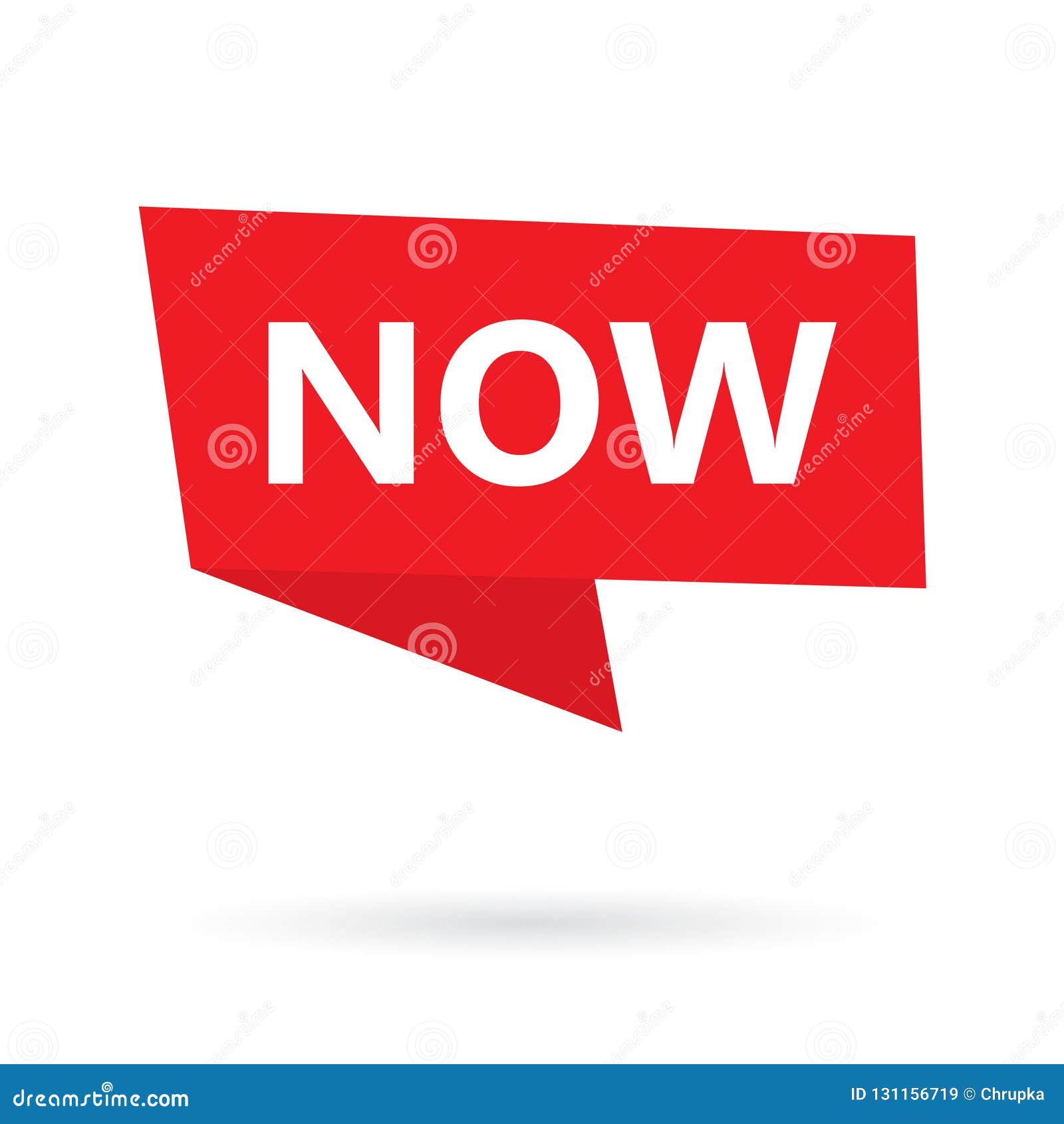 Now Word on a Speach Bubble Stock Vector - Illustration of success ...