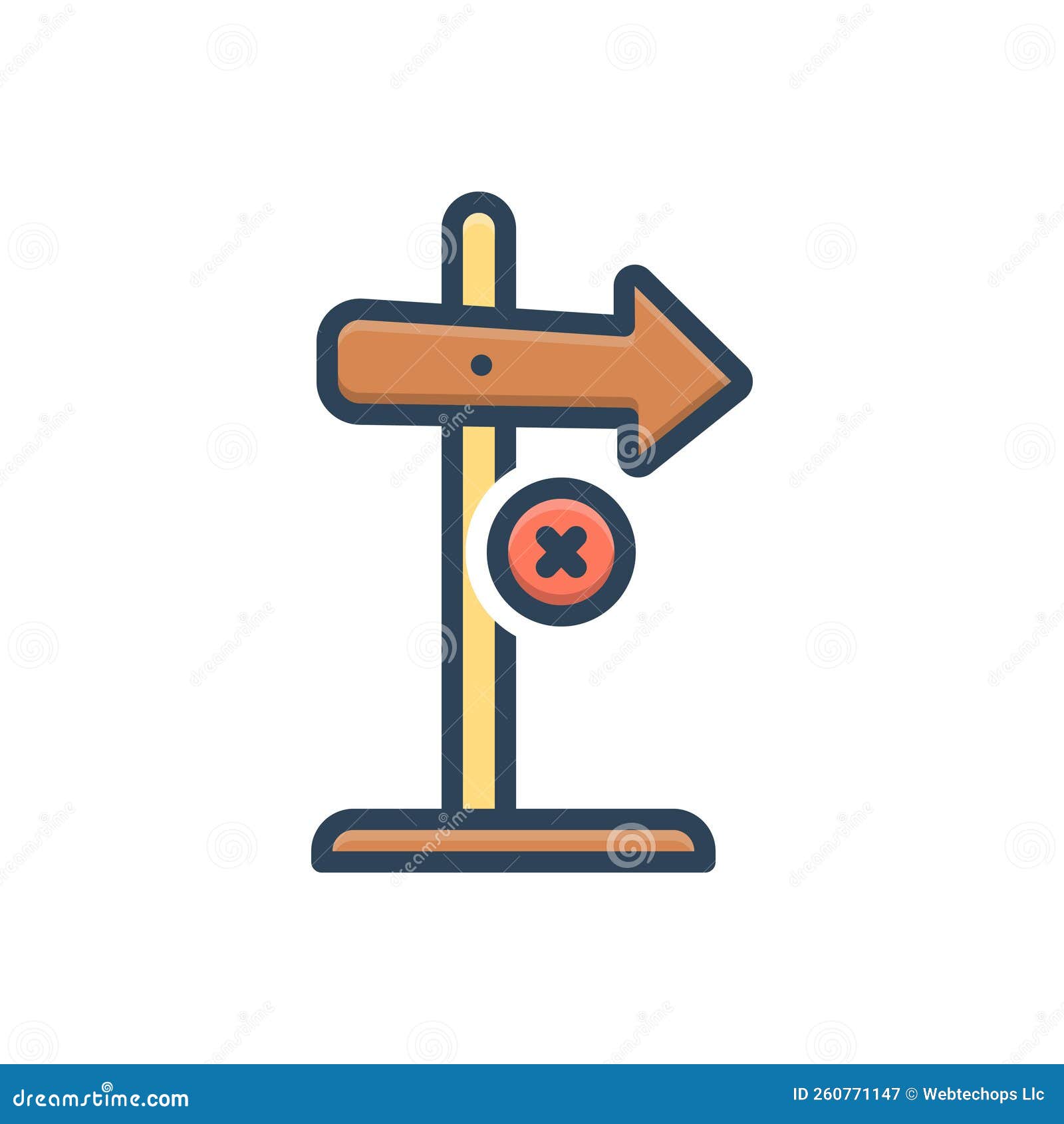 Color Illustration Icon for Nowhere, Billboard and Directory Stock ...