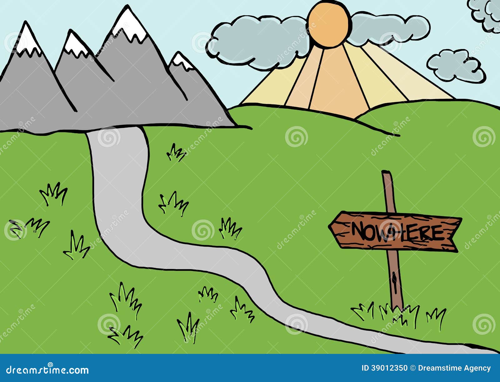 Nowhere stock illustration. Illustration of rays, sketch - 39012350