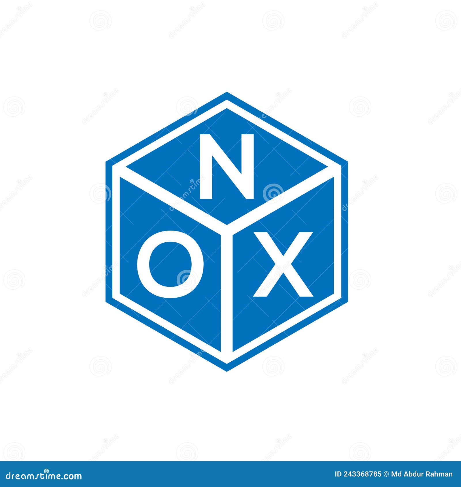 NOX Letter Logo Design on Black Background. NOX Creative Initials ...