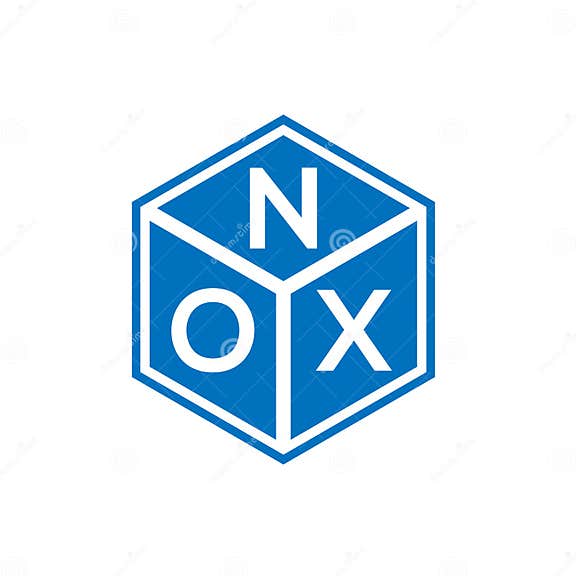 NOX Letter Logo Design on Black Background. NOX Creative Initials ...