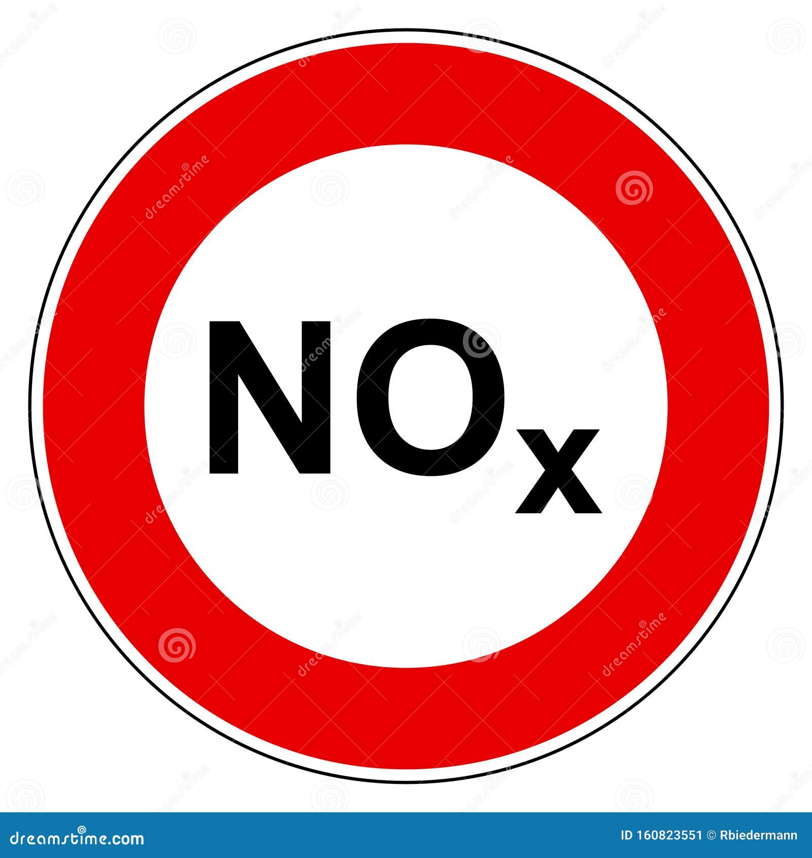 NOx and prohibition sign stock vector. Illustration of symbol - 160823551