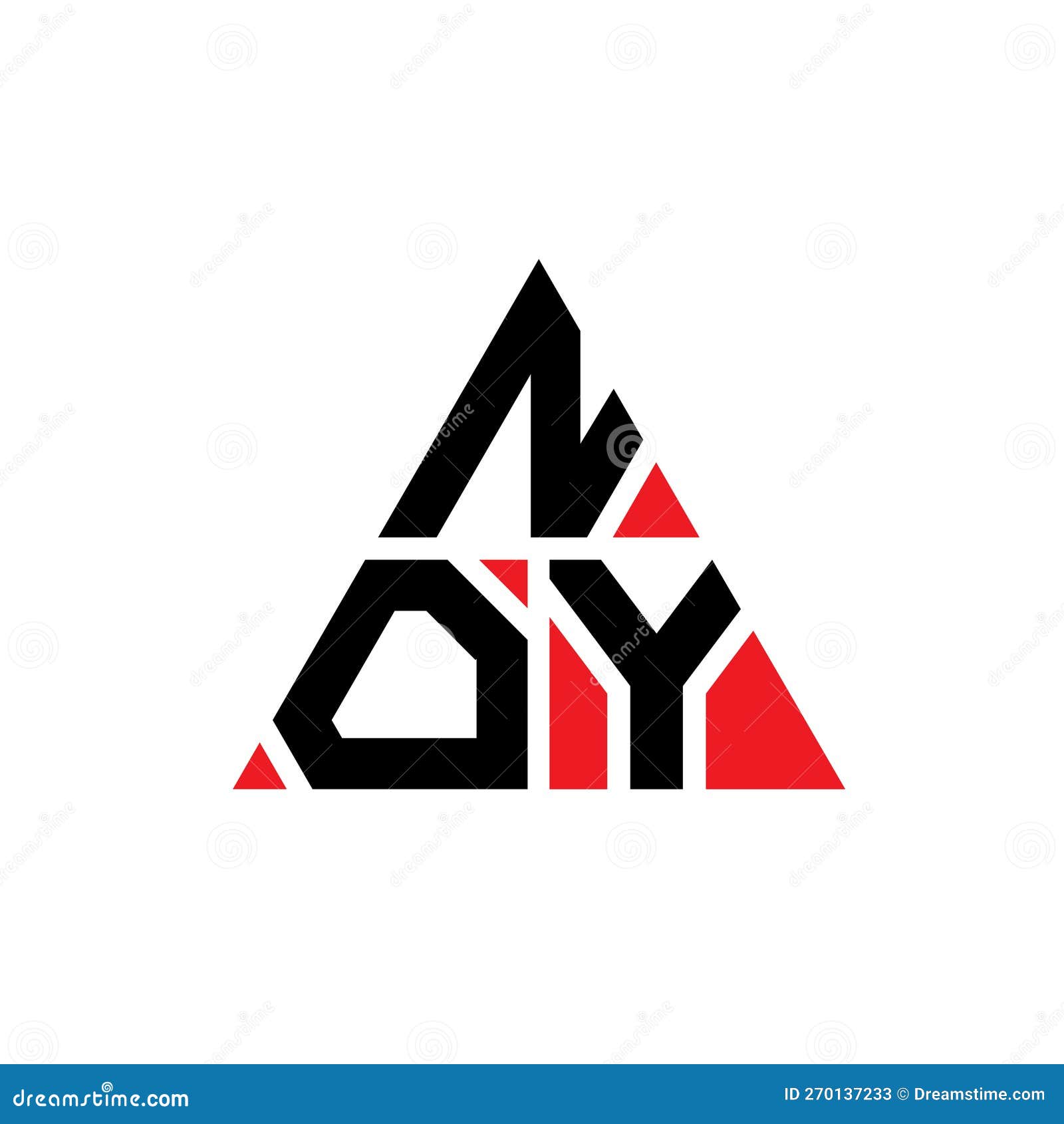 NOY Triangle Letter Logo Design with Triangle Shape. NOY Triangle Logo ...