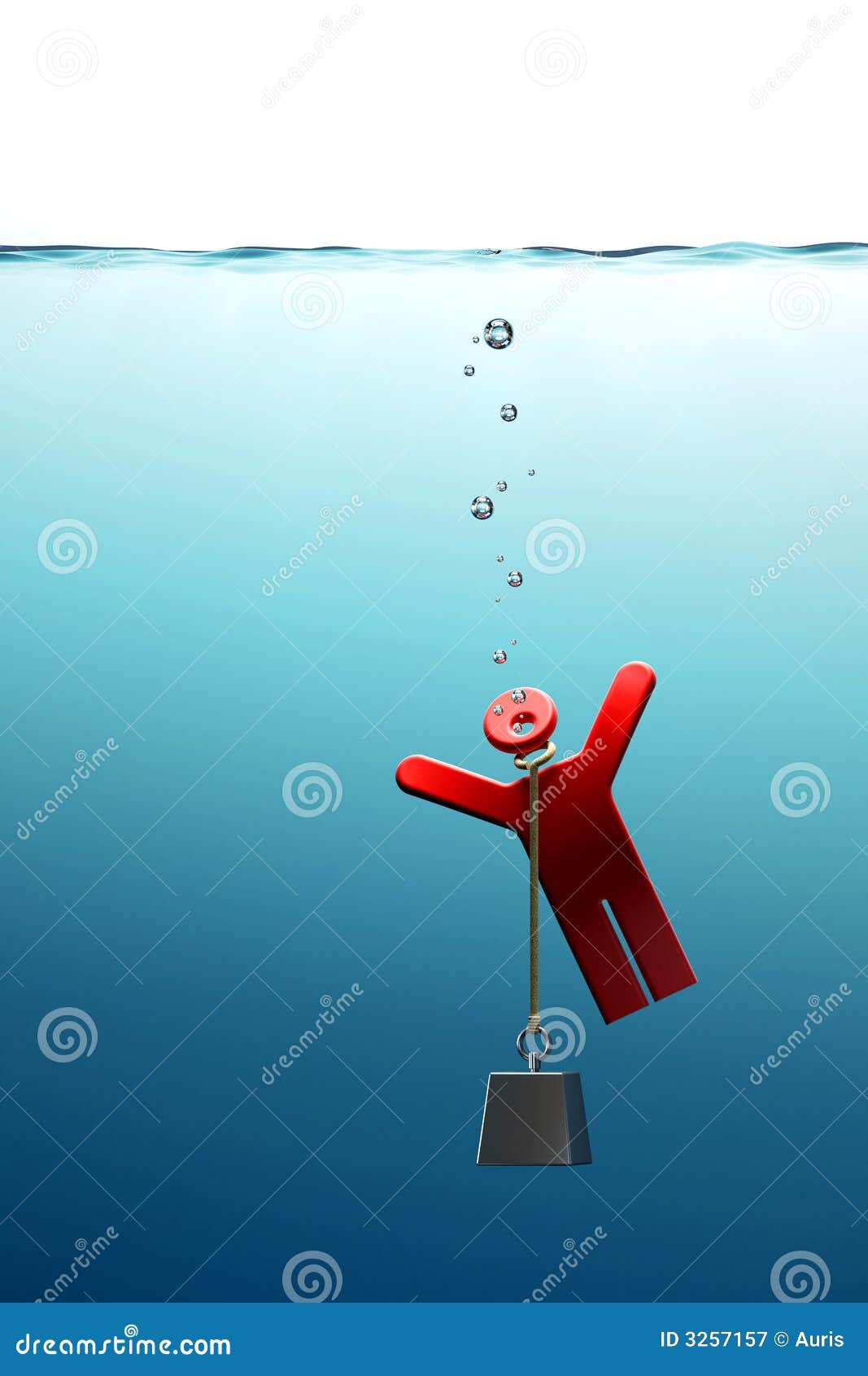 Noyade de l'homme illustration stock. Illustration du dessins - 3257157