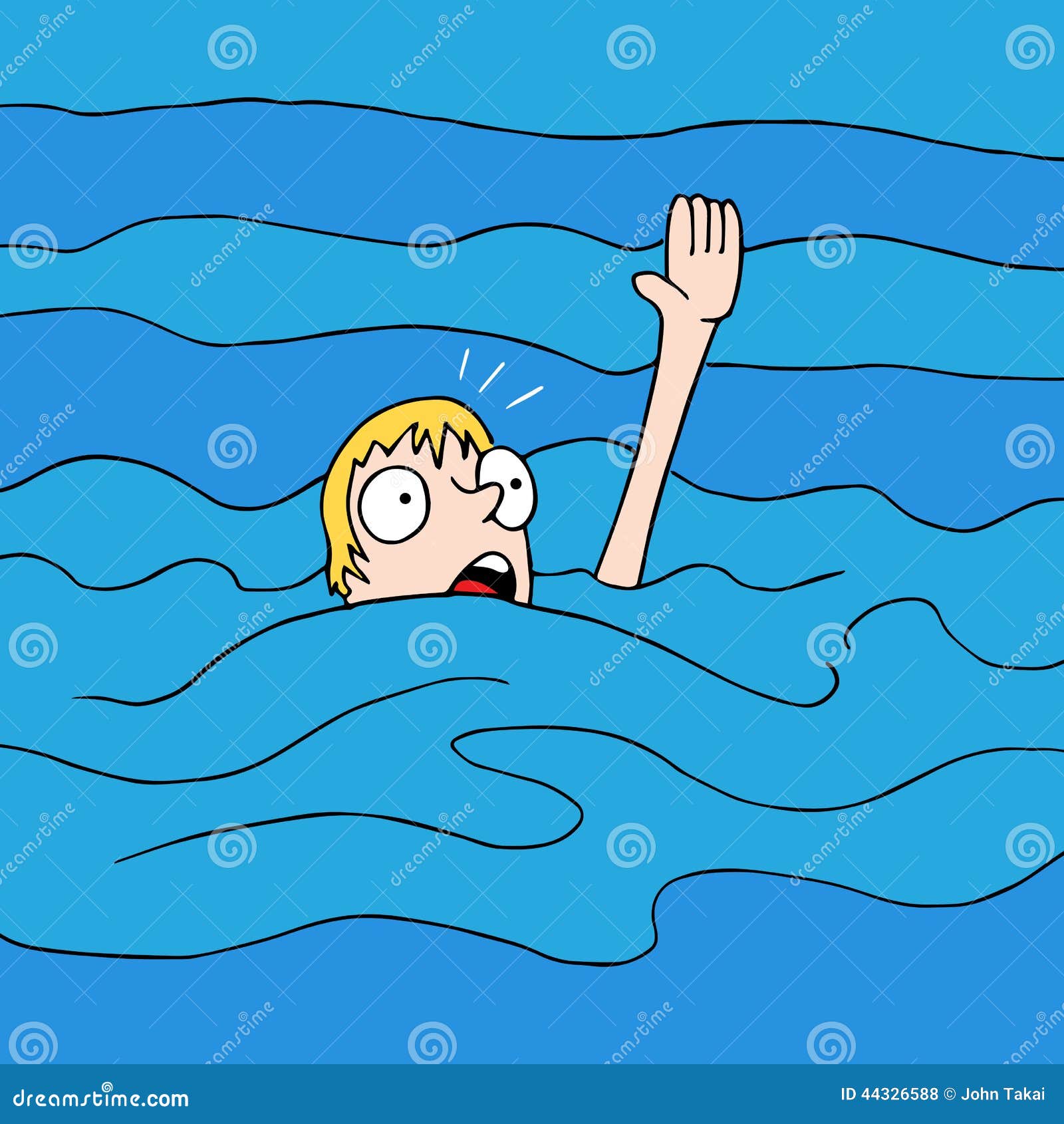 Noyade de l'homme illustration de vecteur. Illustration du danger ...