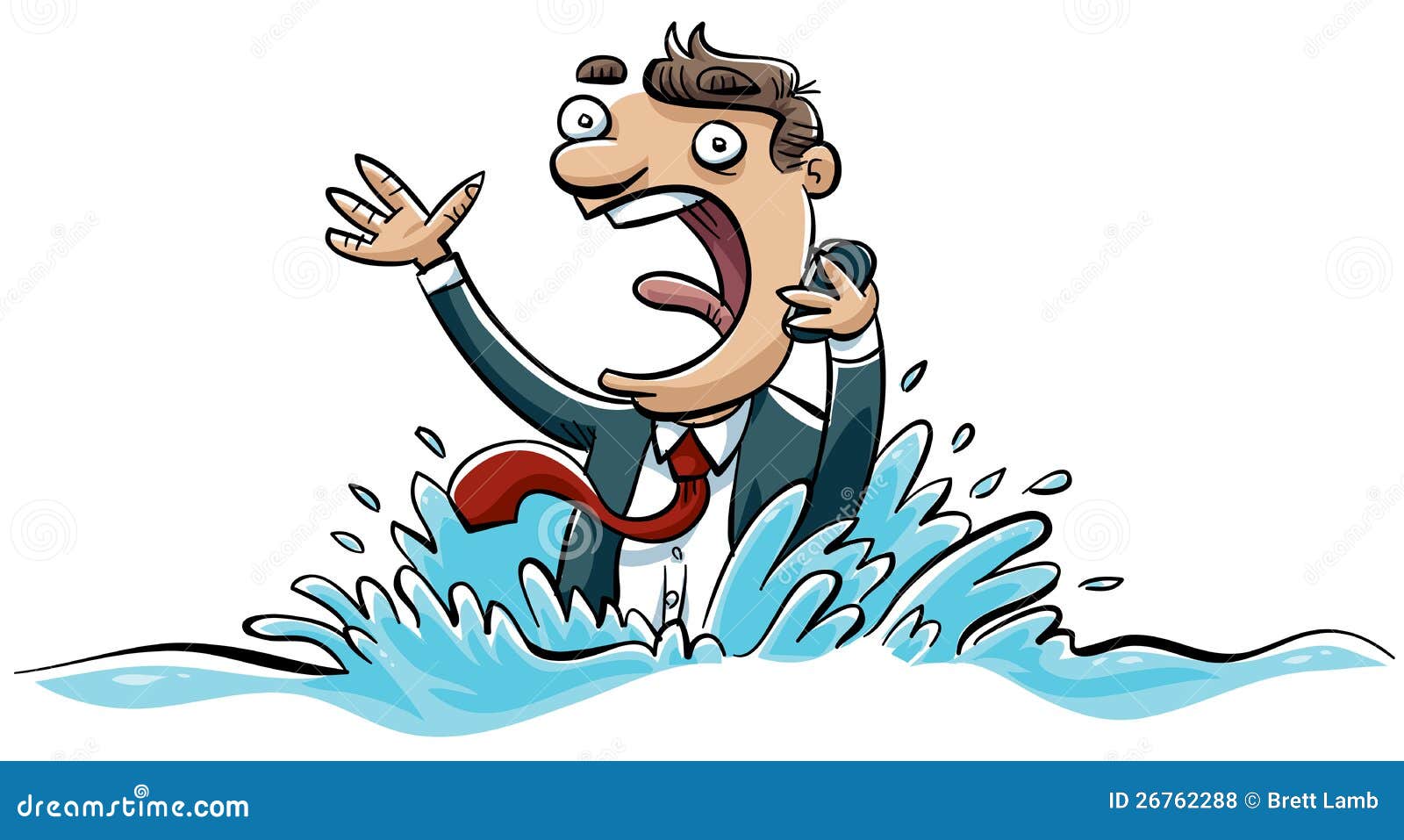 Noyade De L'homme D'affaires Illustration Stock - Illustration du ...