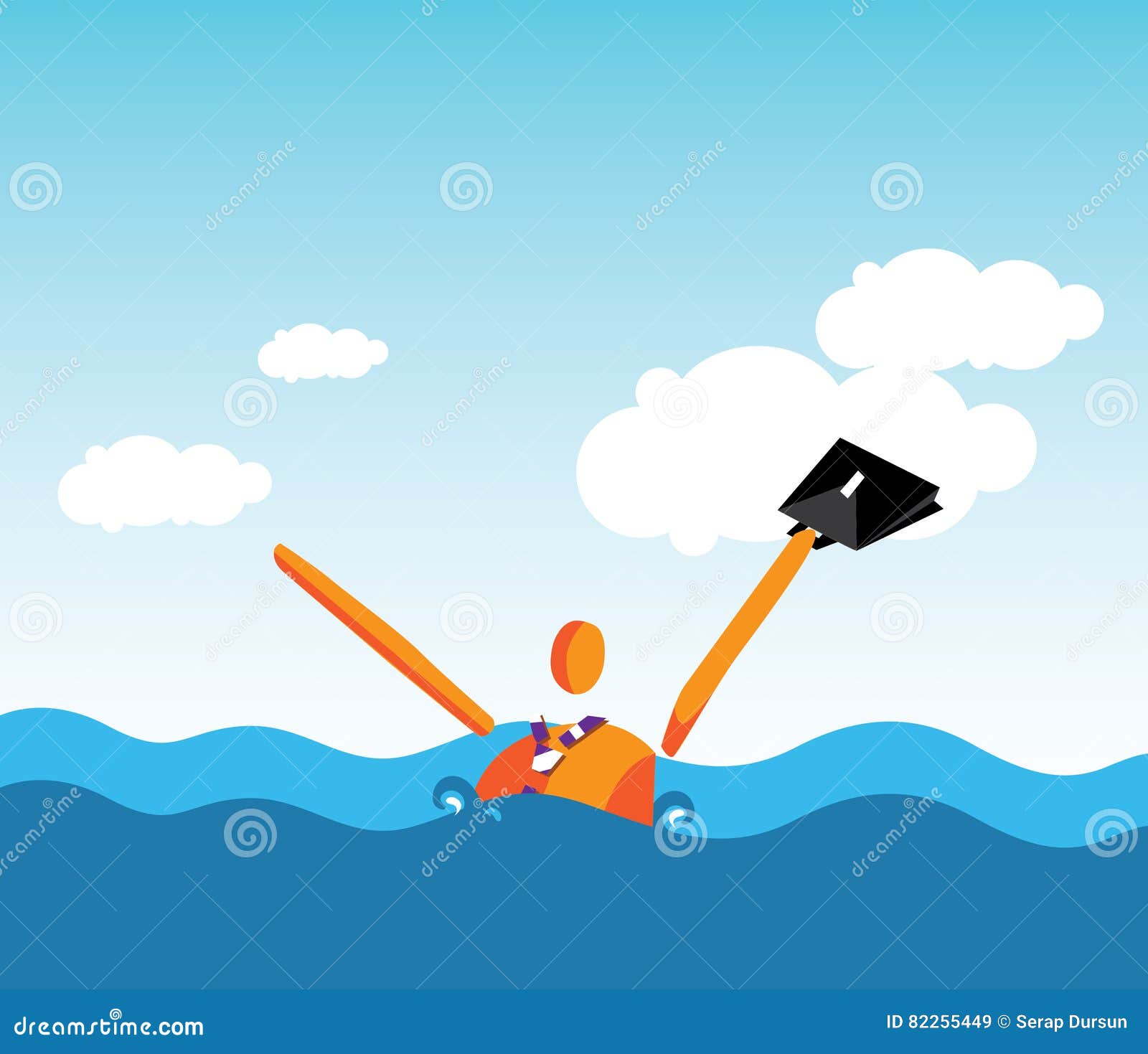 Noyade De L'homme D'affaires Illustration de Vecteur - Illustration du ...