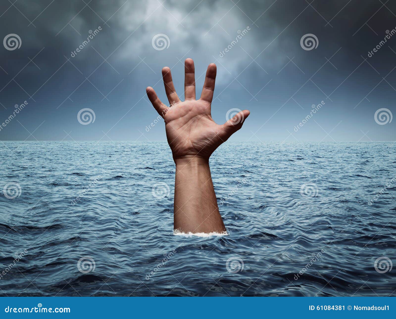 Noyade De La Main En Mer Orageuse Image stock - Image du humain, mort ...