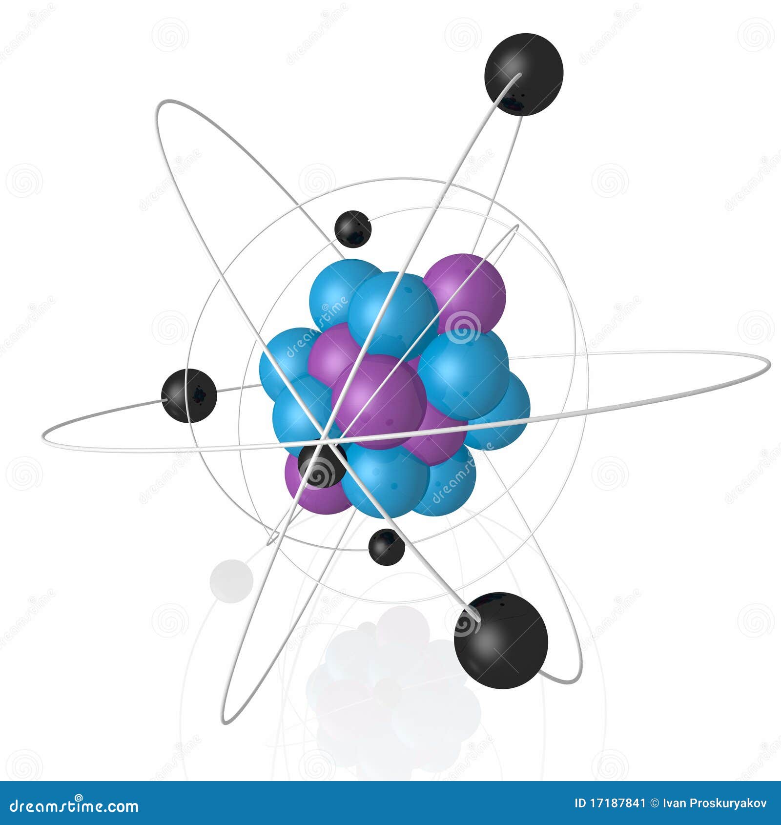 Noyau atomique illustration stock. Illustration du orbiter - 17187841