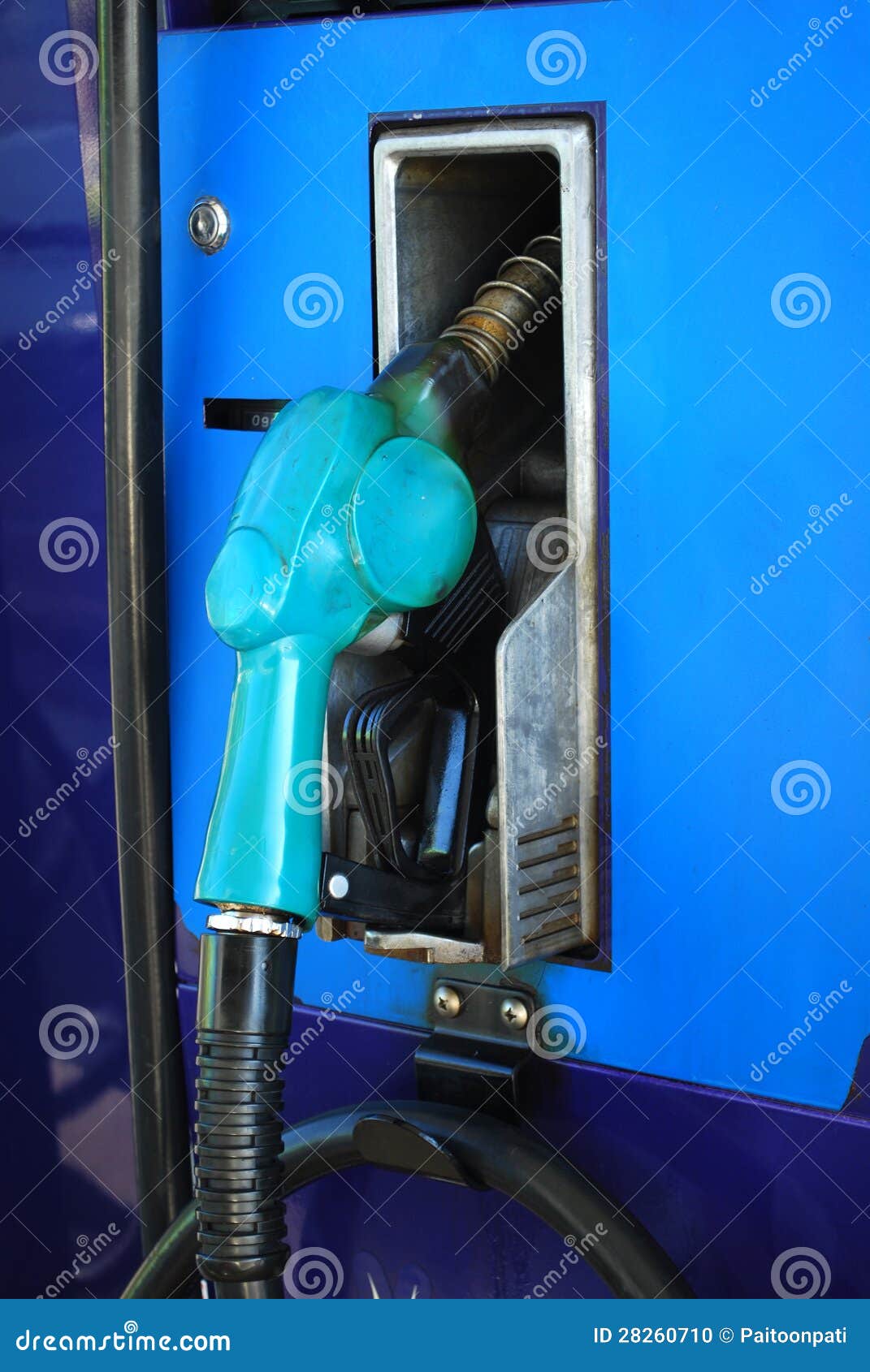 Nozzle blue stock photo. Image of fuel, nozzle, fueling - 28260710