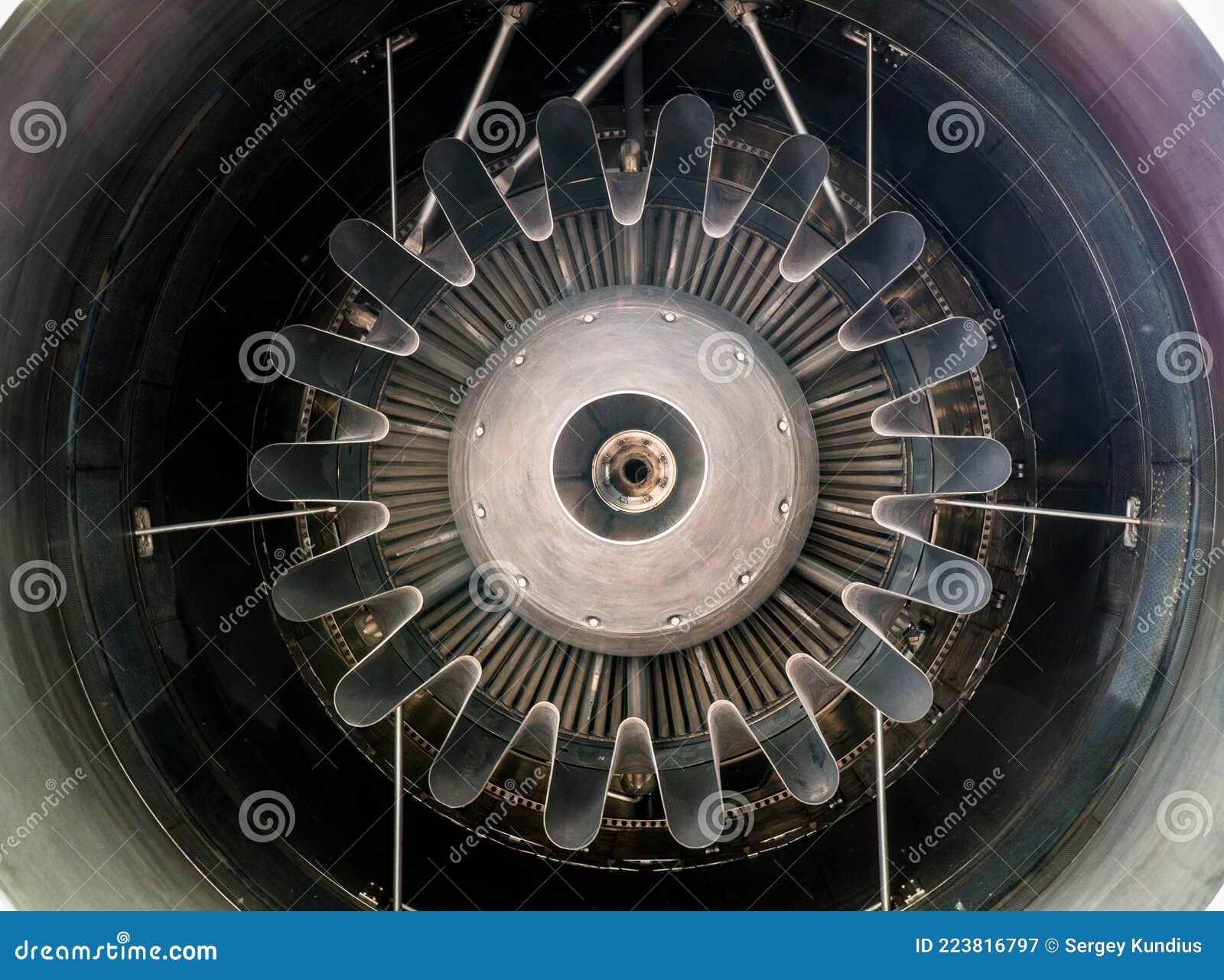 Nozzle of Jet Engine.Inside View Stock Image - Image of blade ...