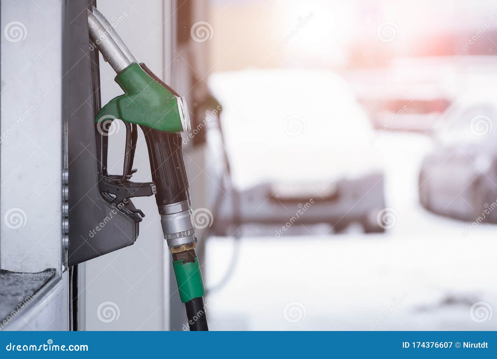Nozzle for refueling stock image. Image of green, environment - 174376607