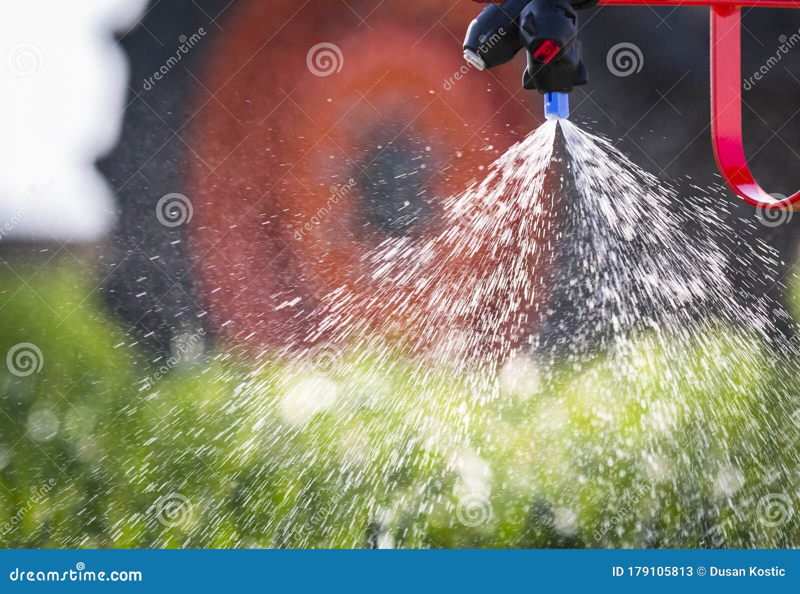 Nozzle of the Tractor Sprinklers Stock Image - Image of farmfarming ...