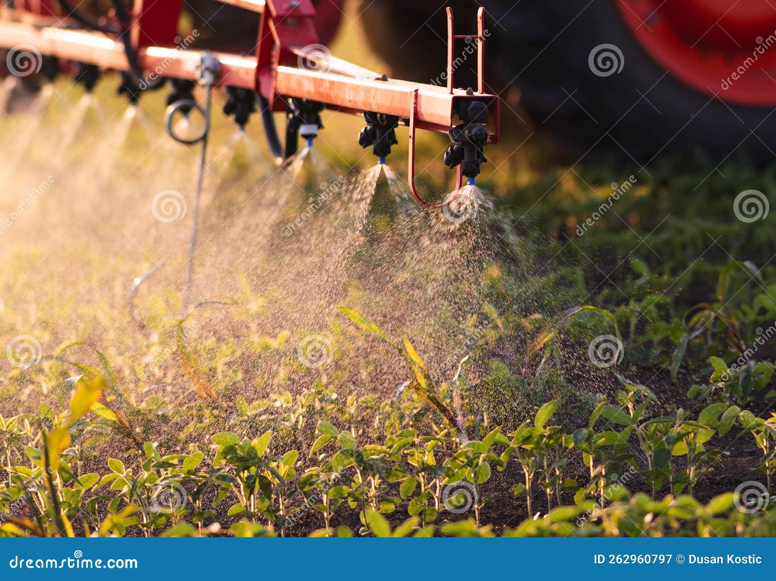 Nozzle Of The Tractor Sprinklers Stock Photo | CartoonDealer.com #262960800