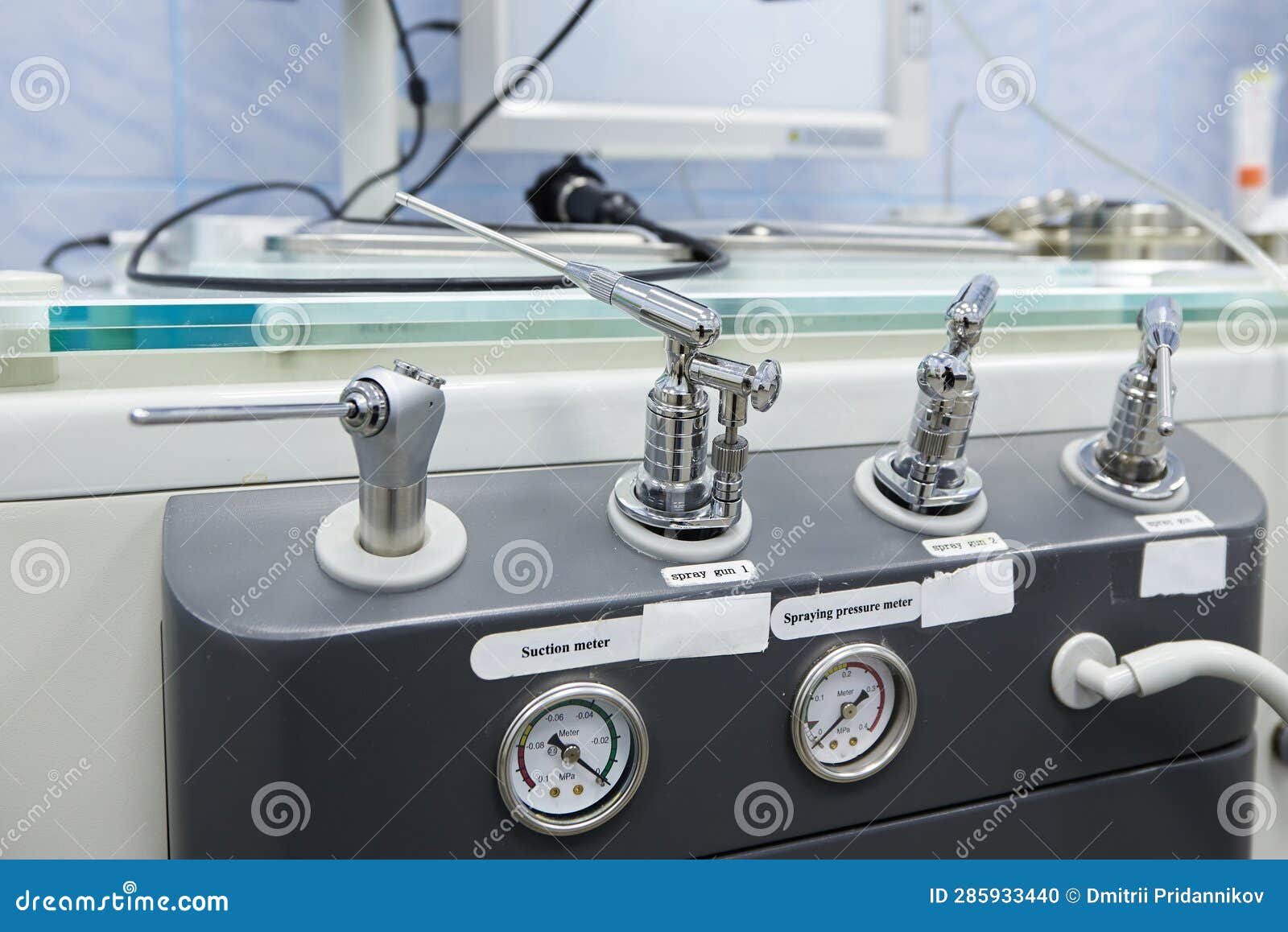 Nozzles of ENT Machine for Examination Stock Photo - Image of care ...
