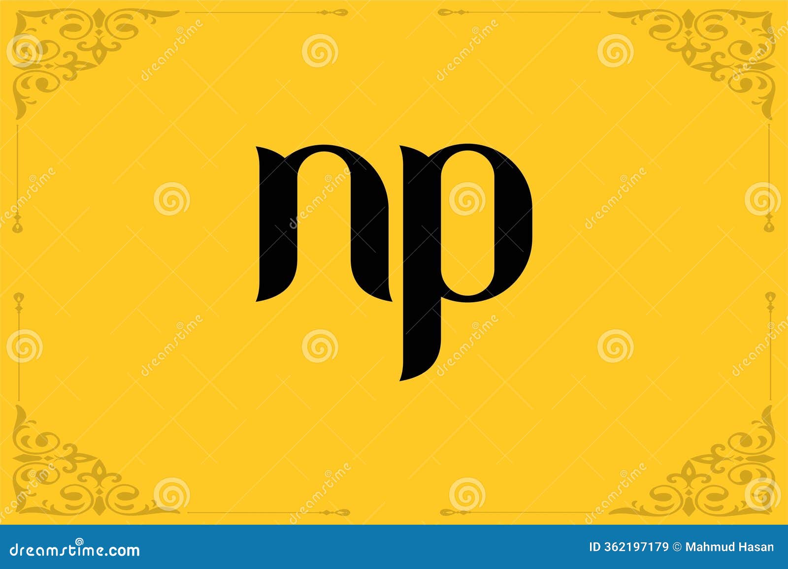 NP abstract luxury logo stock vector. Illustration of lettering - 362197179
