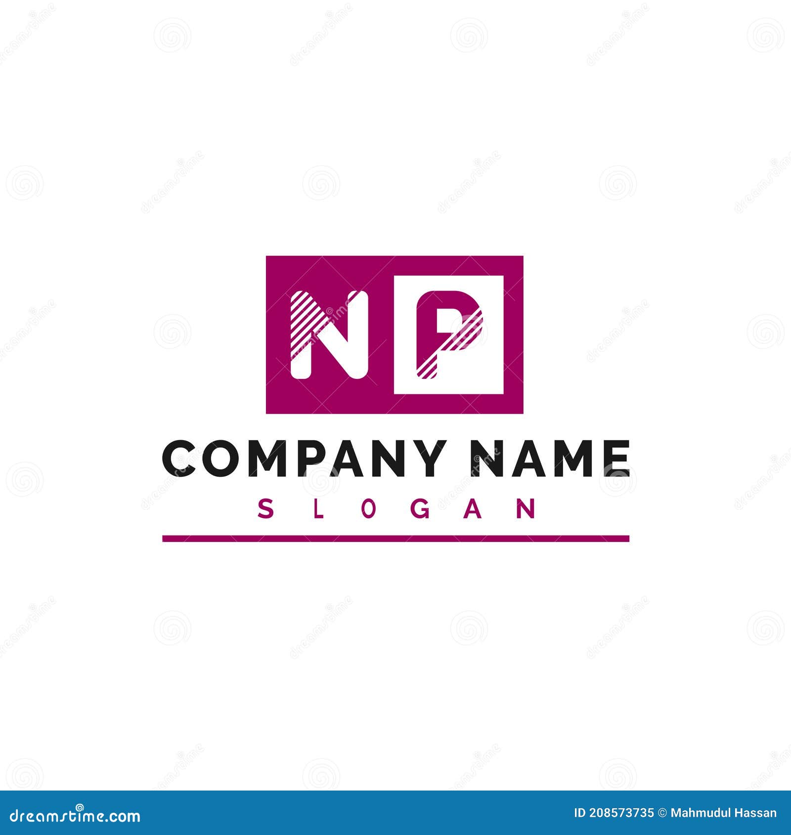 NP Logo Design. NP Letter Logo Vector Illustration - Vector Stock ...