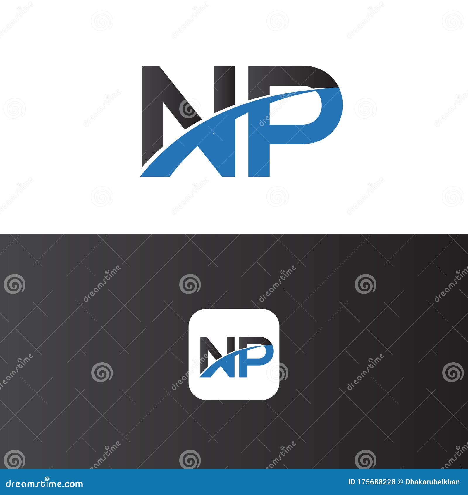 NP Logo Letter Design Template Element Stock Vector - Illustration of ...
