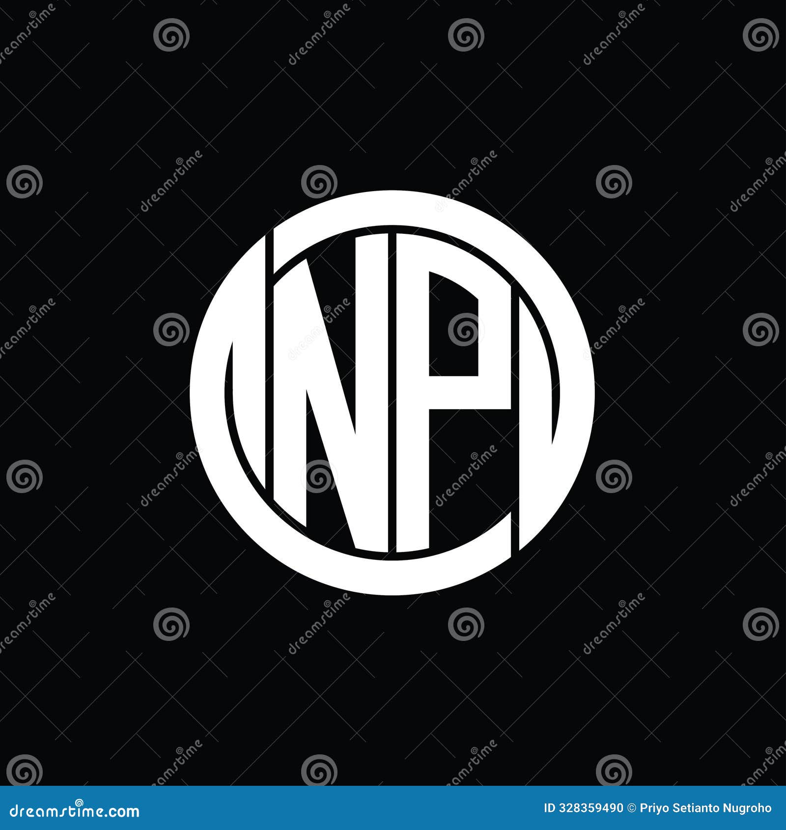 NP Logo Monogram Shield Inside Circle Shape Vector Images Design ...