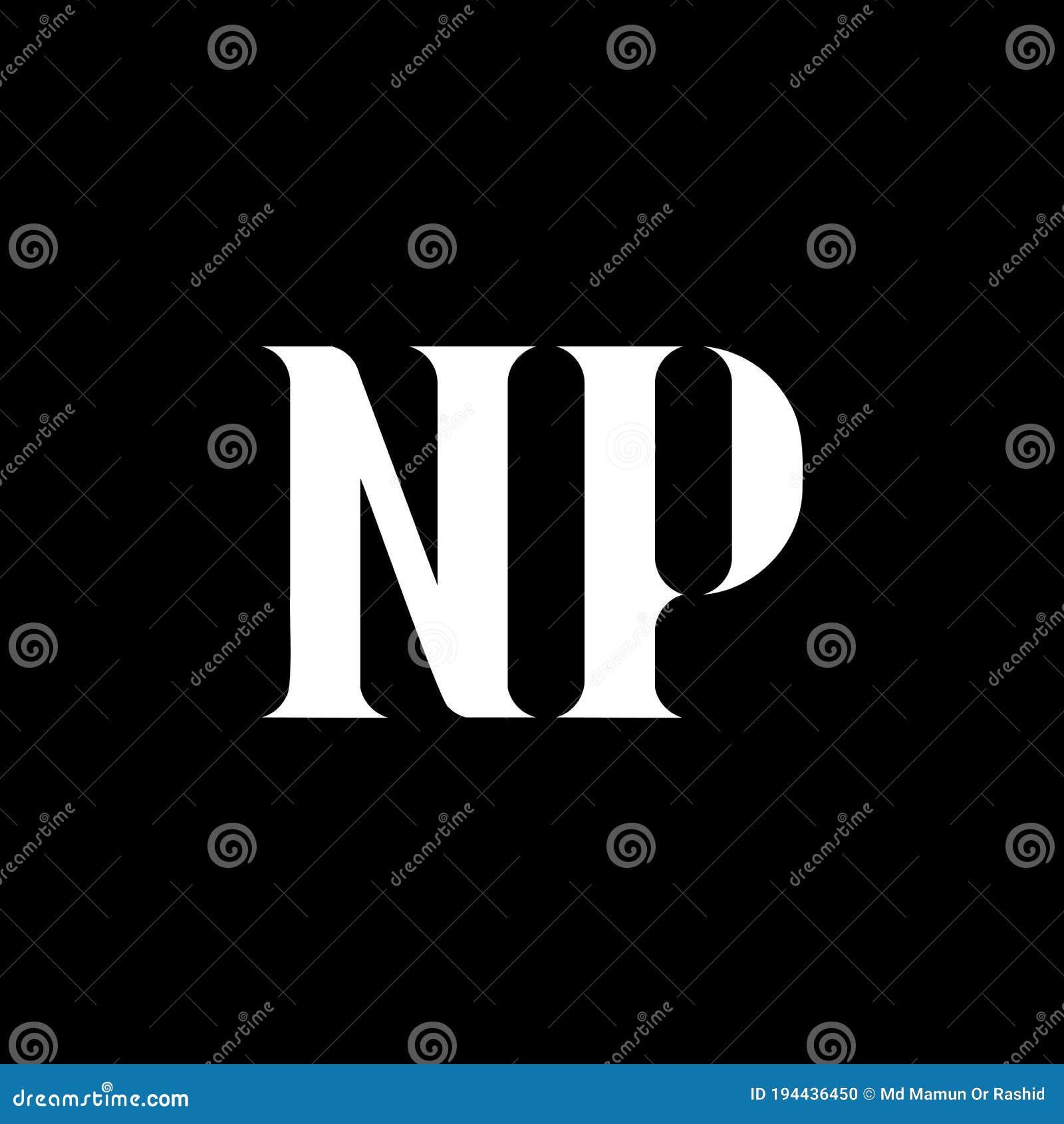 NP N P Letter Logo Design. Initial Letter NP Uppercase Monogram Logo ...