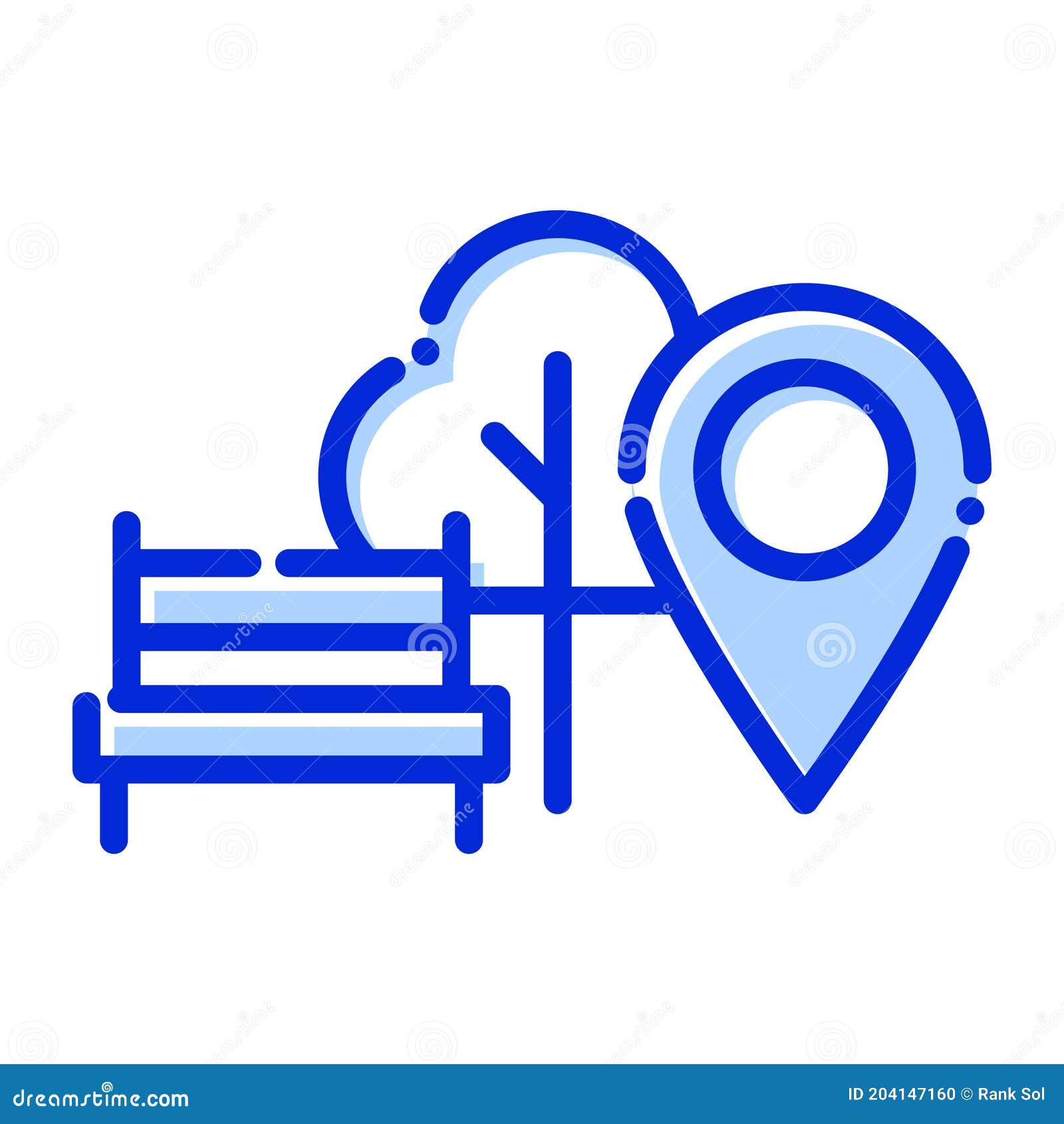 Park Location, Park, Location, Tree Fully Editable Vector Icon Stock ...
