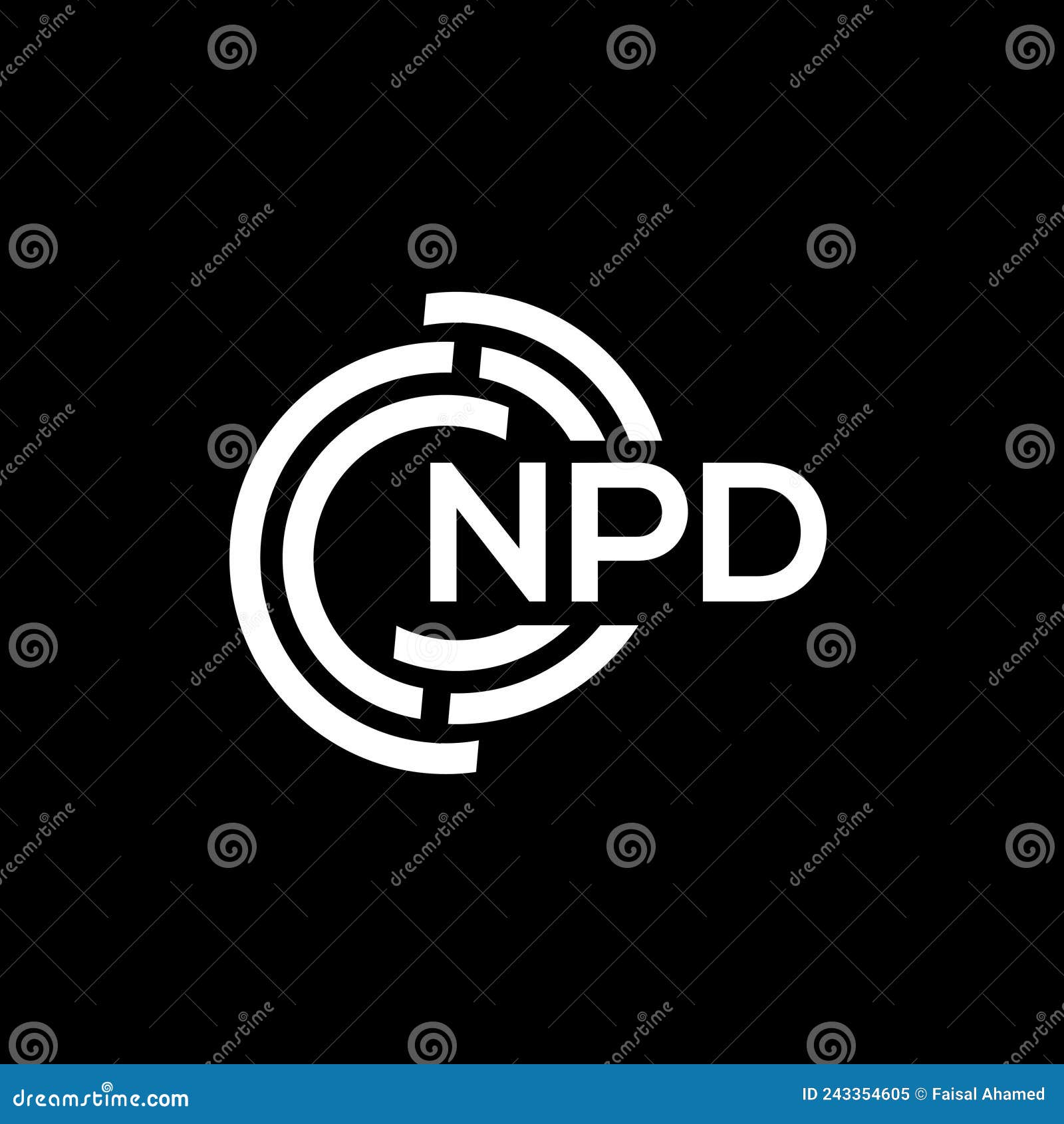 NPD Letter Logo Design. NPD Monogram Initials Letter Logo Concept Stock ...