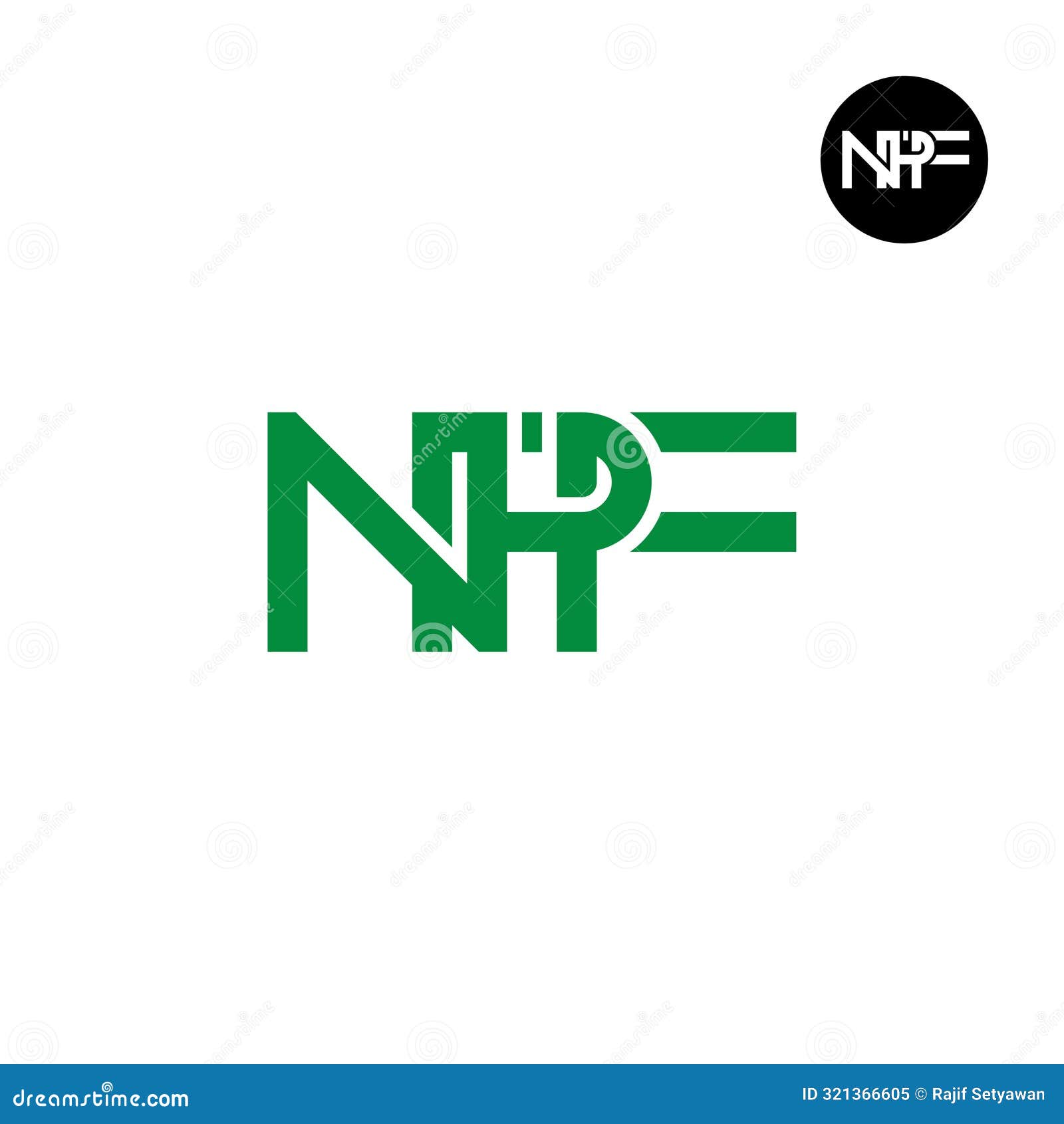 NPF Logo Letter Monogram Design Stock Vector - Illustration of ...