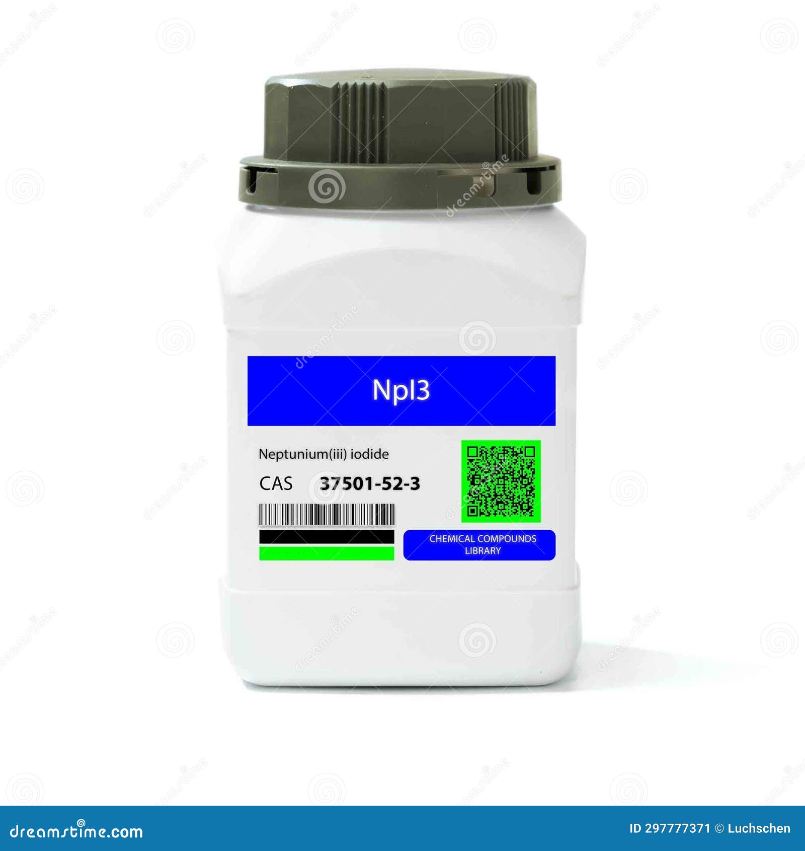NpI3 - Neptunium Triiodide stock image. Image of efrac34 - 297777371