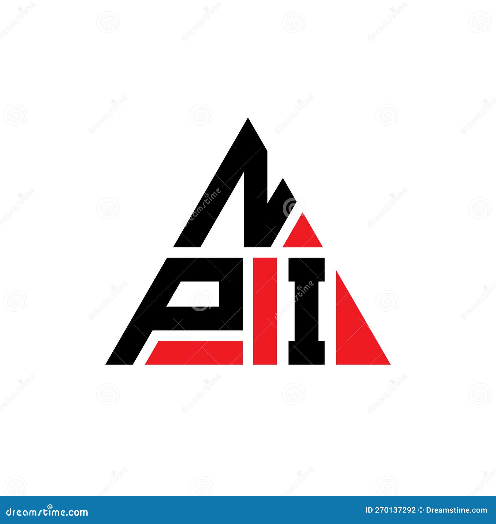 NPI Triangle Letter Logo Design with Triangle Shape. NPI Triangle Logo ...