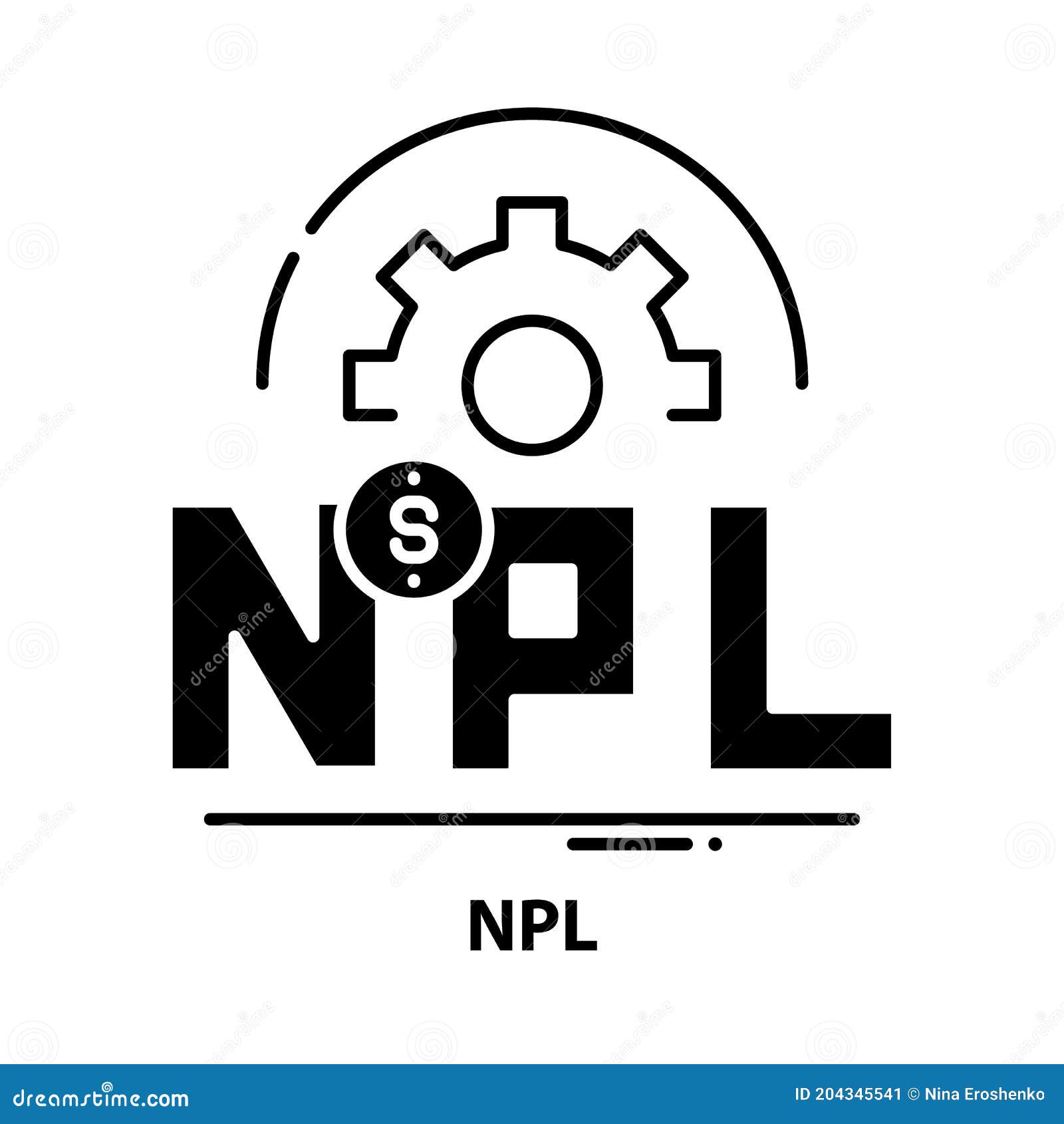 Npl Icon, Black Vector Sign with Editable Strokes, Concept Illustration ...
