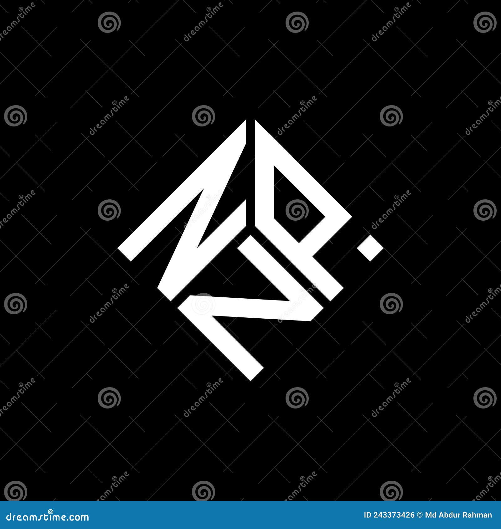 NPN Letter Logo Design on Black Background. NPN Creative Initials ...