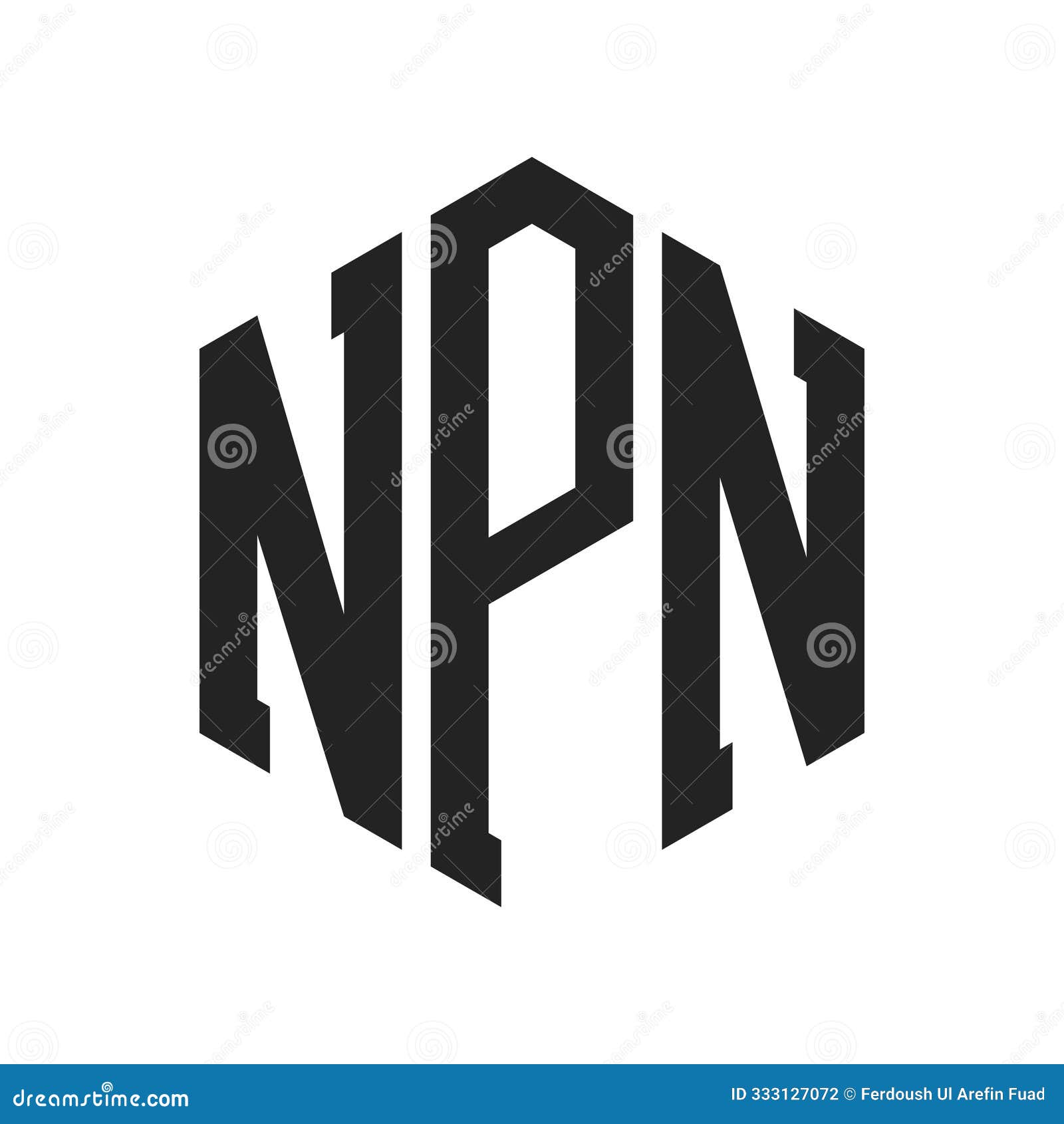 NPN Logo Design. Initial Letter NPN Monogram Logo Using Hexagon Shape ...
