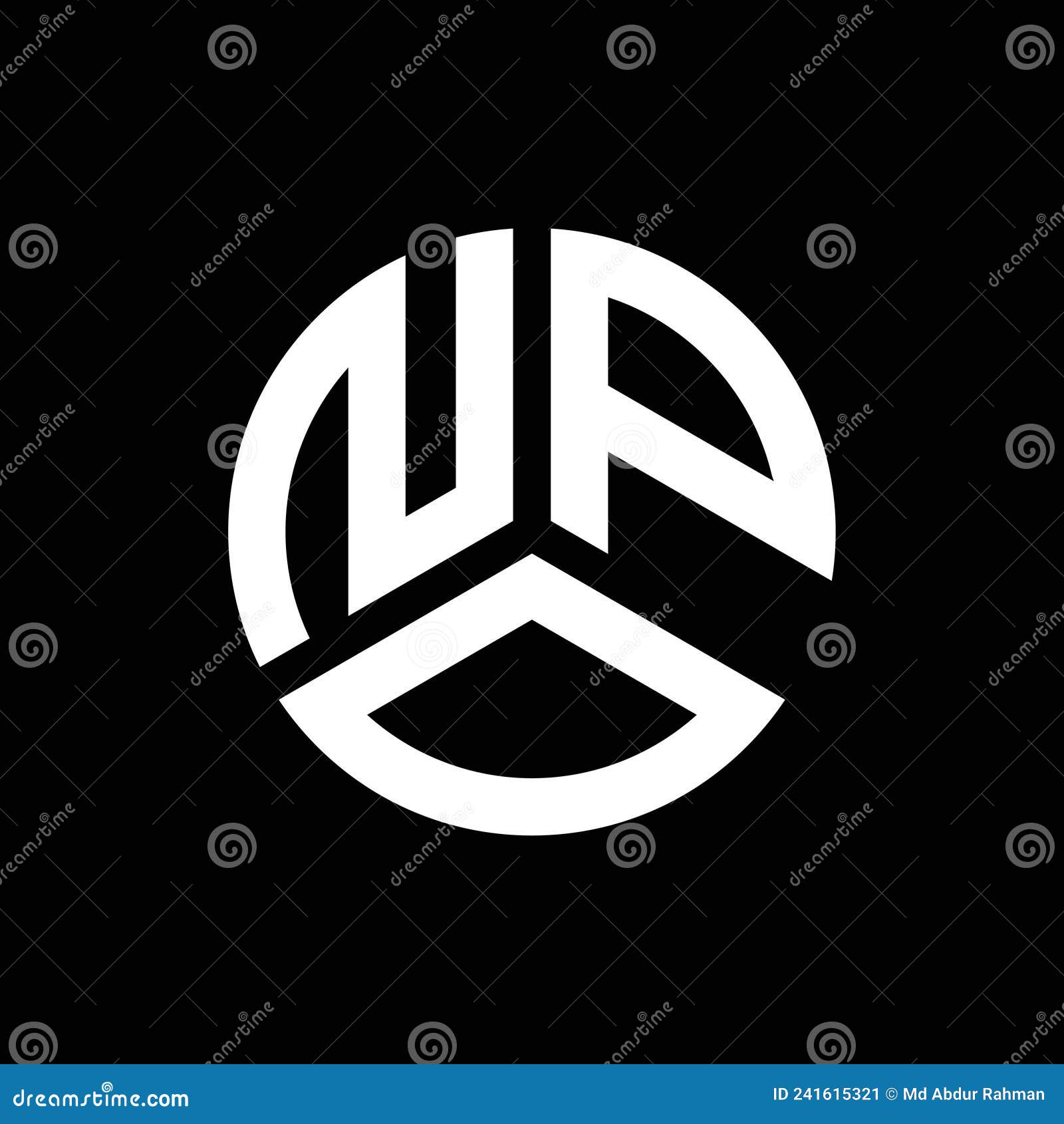 NPO Letter Logo Design on Black Background. NPO Creative Initials ...