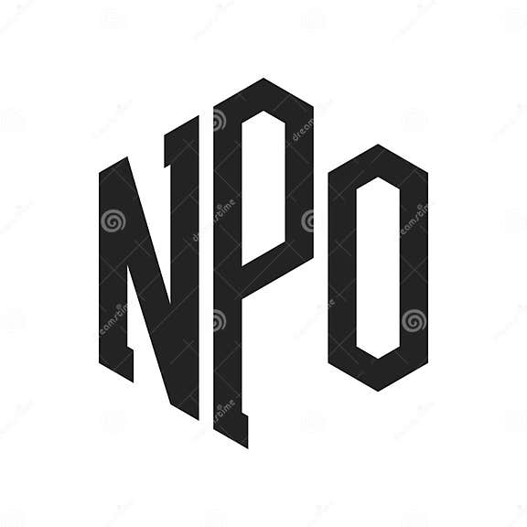 NPO Logo Design. Initial Letter NPO Monogram Logo Using Hexagon Shape ...